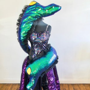 Ursula Sea Witch Inspired Sequin Tentacle Costume Belt and Flotsam ...