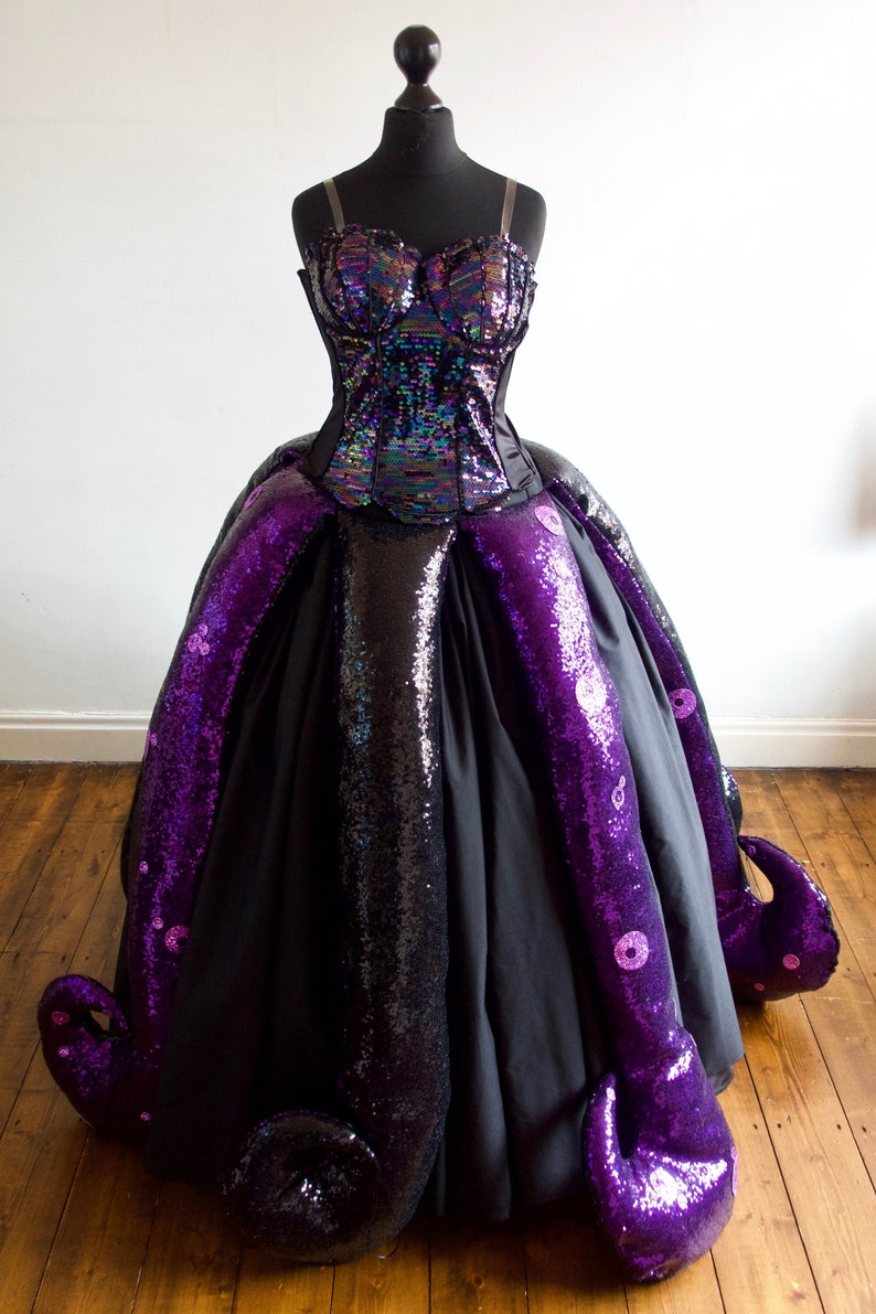 Disfraz de Halloween de bruja marina Ursula inspirado en Disney, falda ...