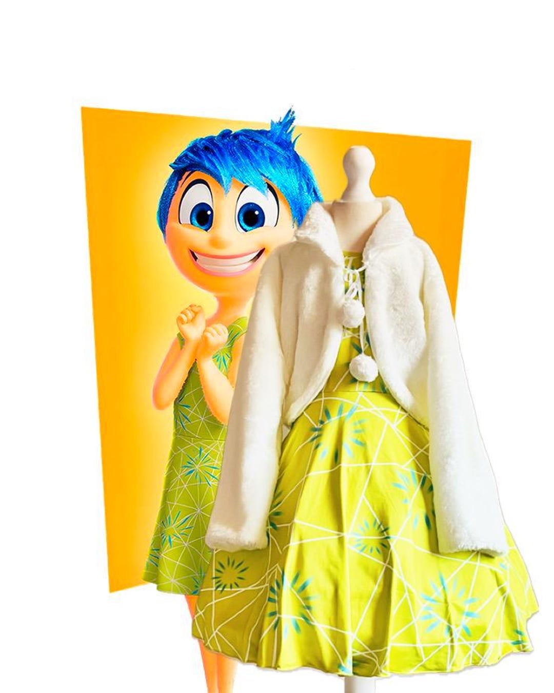 Joy inside Out Inspired Girls Flare Sleeveless Dress, Available up to ...