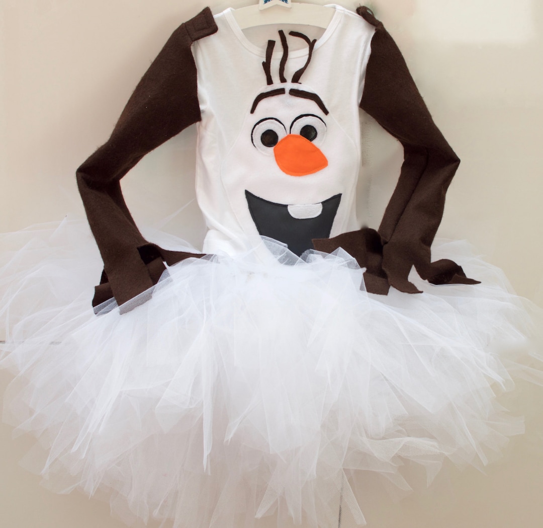 Girls Olaf Dress Snowman Girls Costume Disney Inspired Made - Etsy