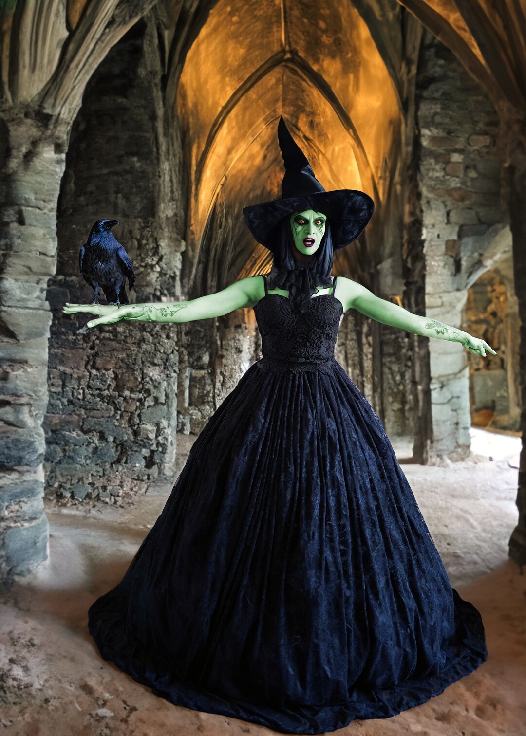 Witch Costume, Christmas, Villain Party Fancy Dress, Made to Order ...