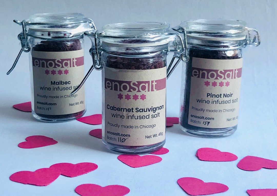 Red Wine Salt Gift Set - Malbec, Cab Sauvignon, and Pinot Noir Wine ...