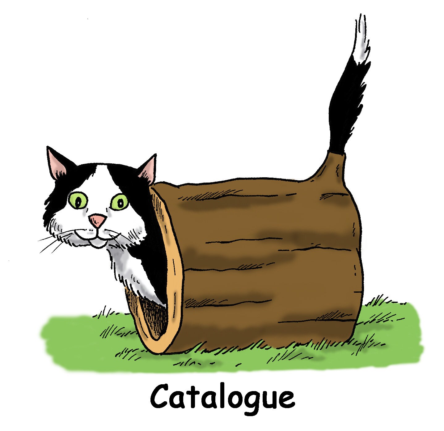 Greetings Card- Funny Cat Cartoon Card - Etsy UK