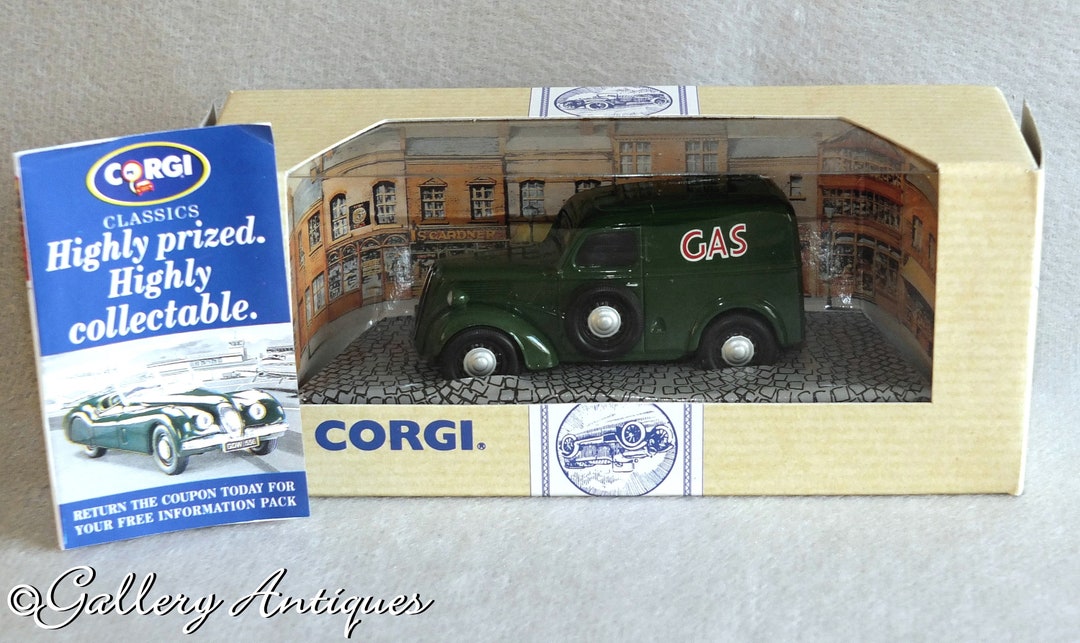 1993 Vintage Corgi Diecast of 1950s Ford Popular Van With Gas Livery ...