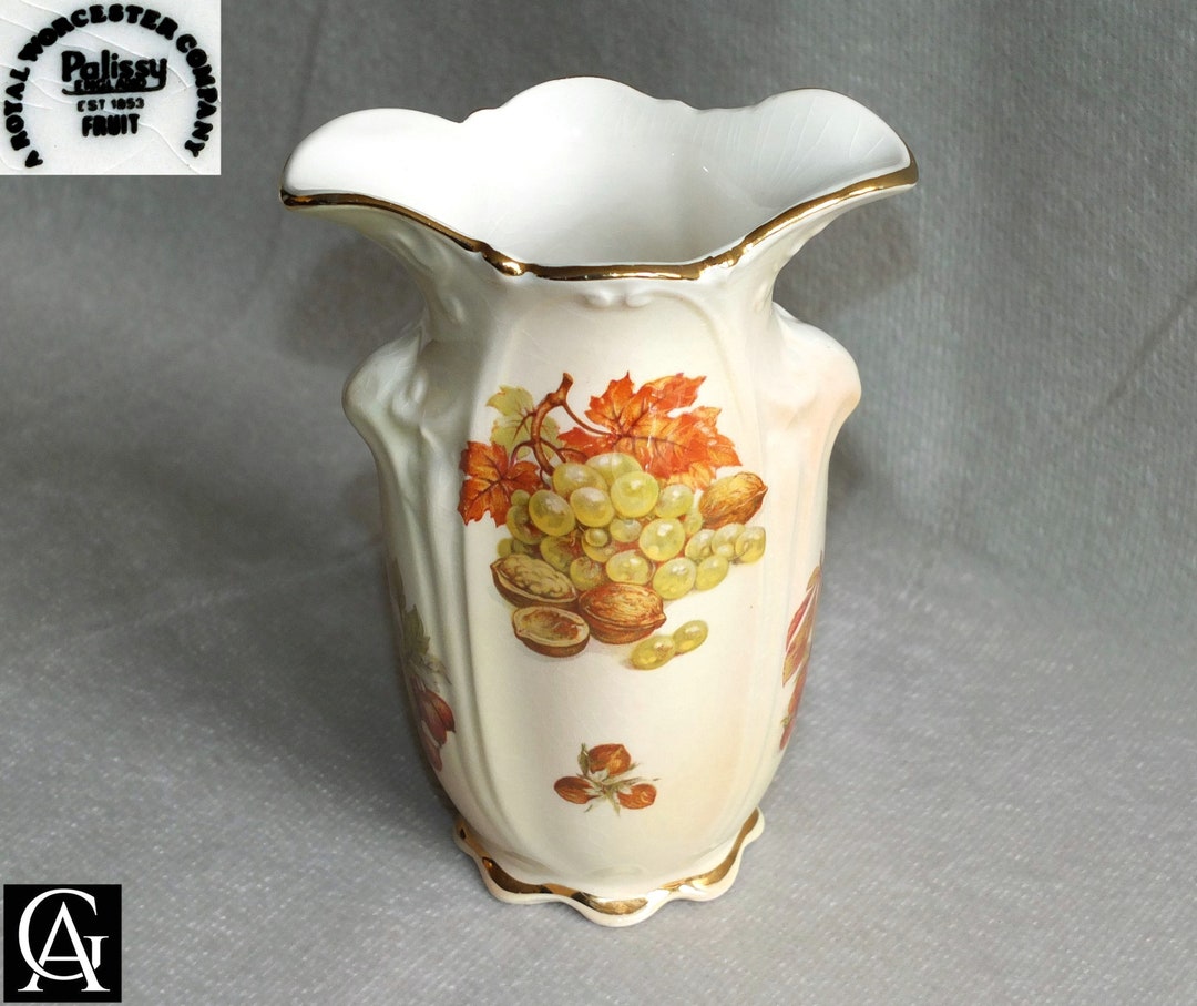 Vintage Royal Worcester Palissy Fruit Pattern Earthenware Posy - Etsy