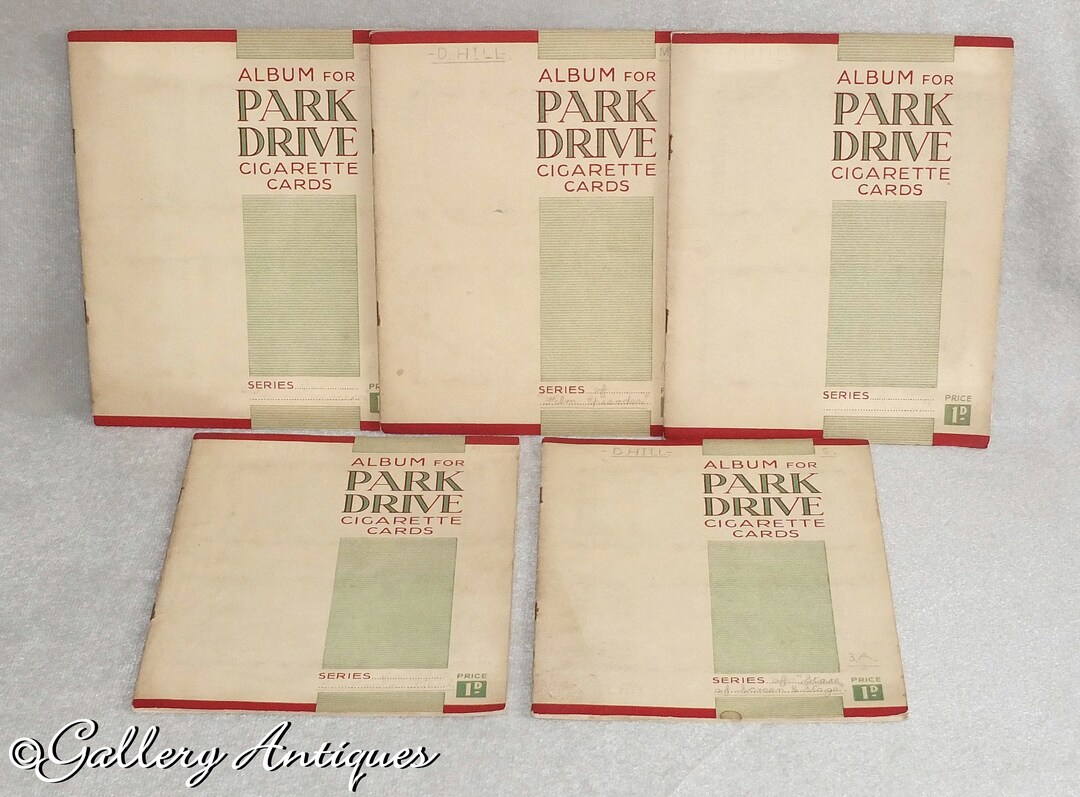 Set of Five Antique Empty Gallaher Park Drive Cigarette Card Albums ...