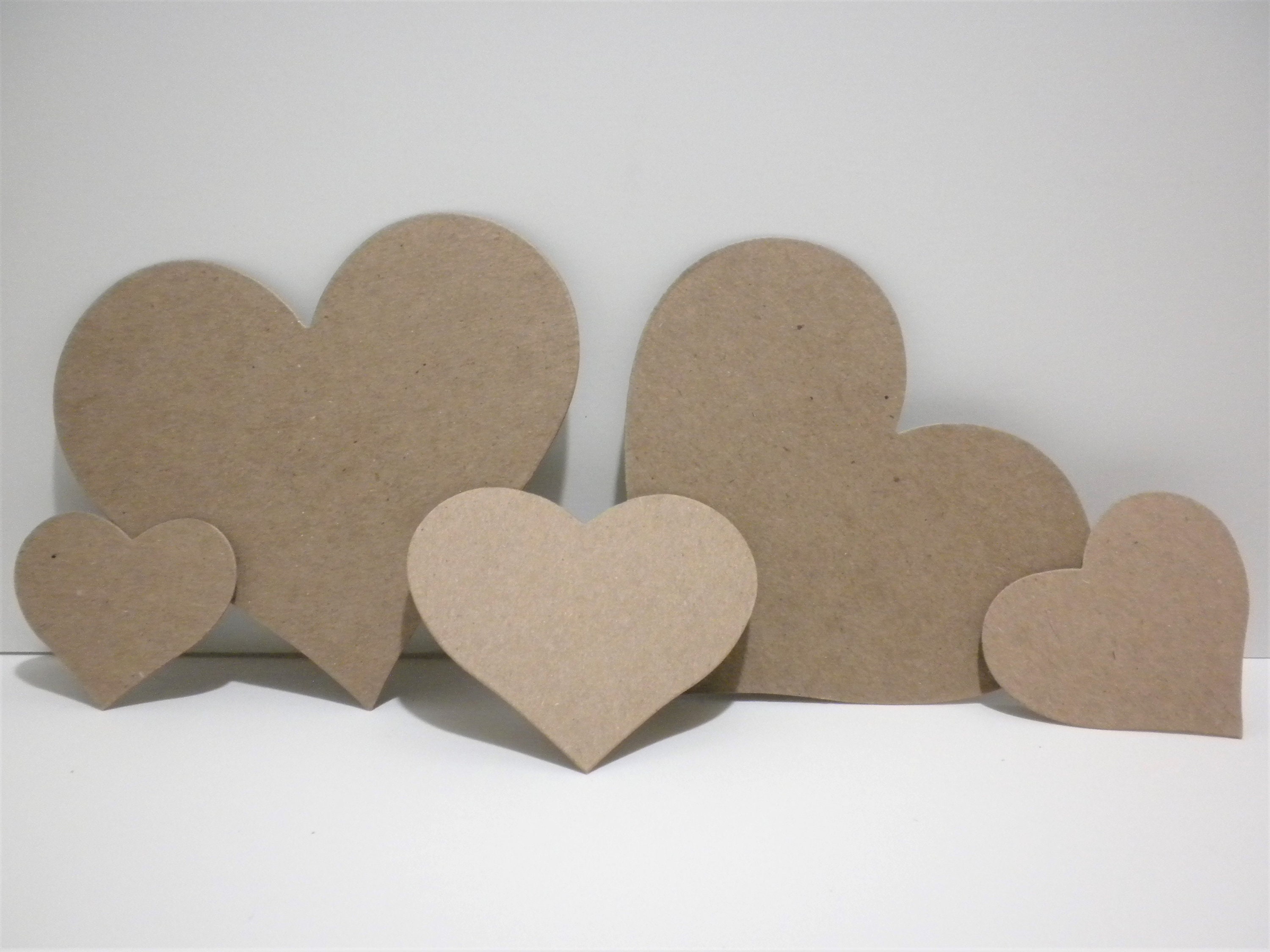 Heart Die Cuts, Chipboard Hearts, Die Cut Hearts, Embellishments - Etsy