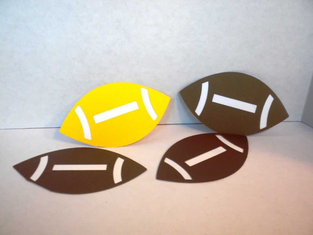 Football Die Cuts, Scrapbooking Embellishments (20 Pieces) - Etsy