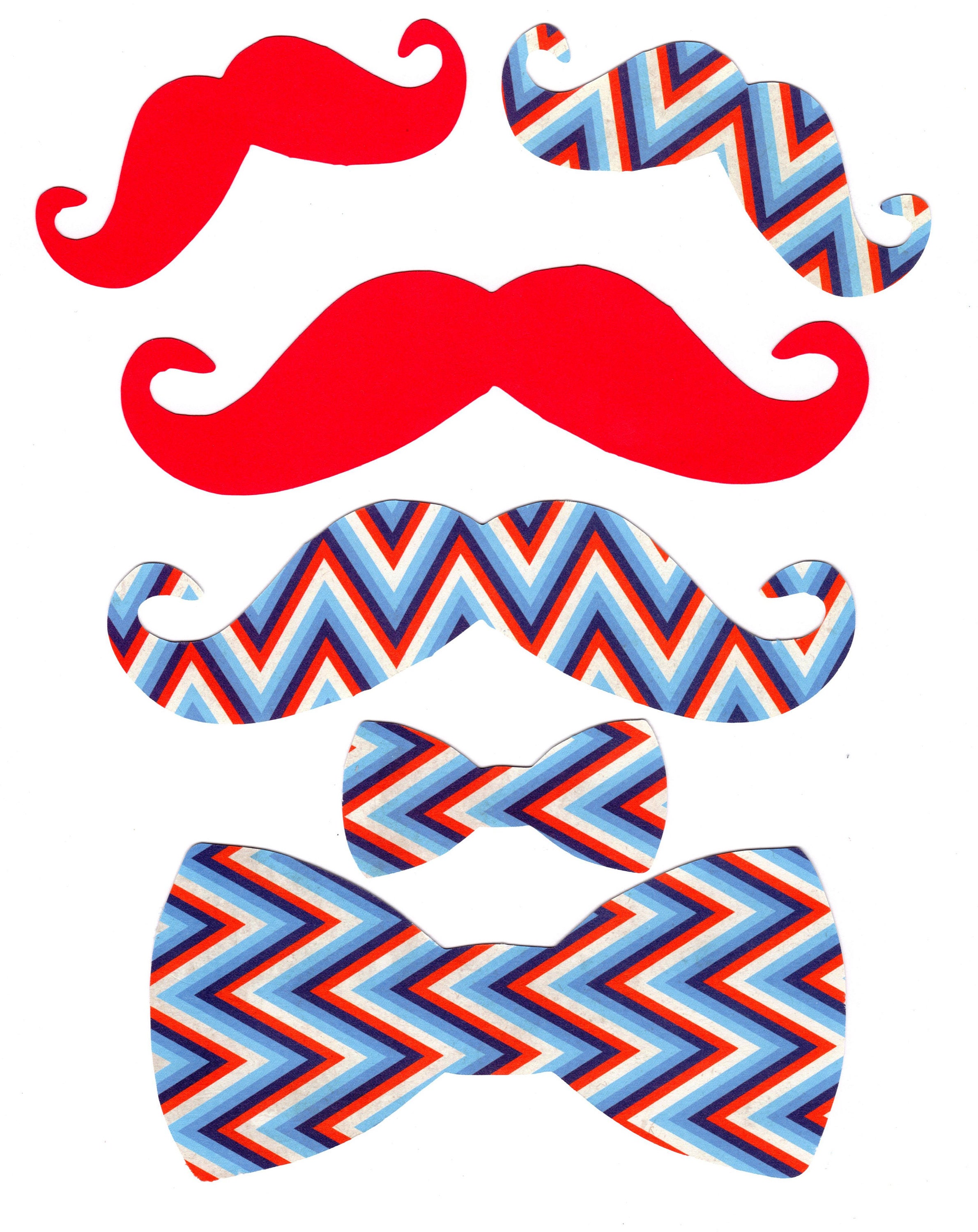 Bigote y lazos Clipart digital, Bigote Clipart, Bowtie ClipArt, Clipart ...