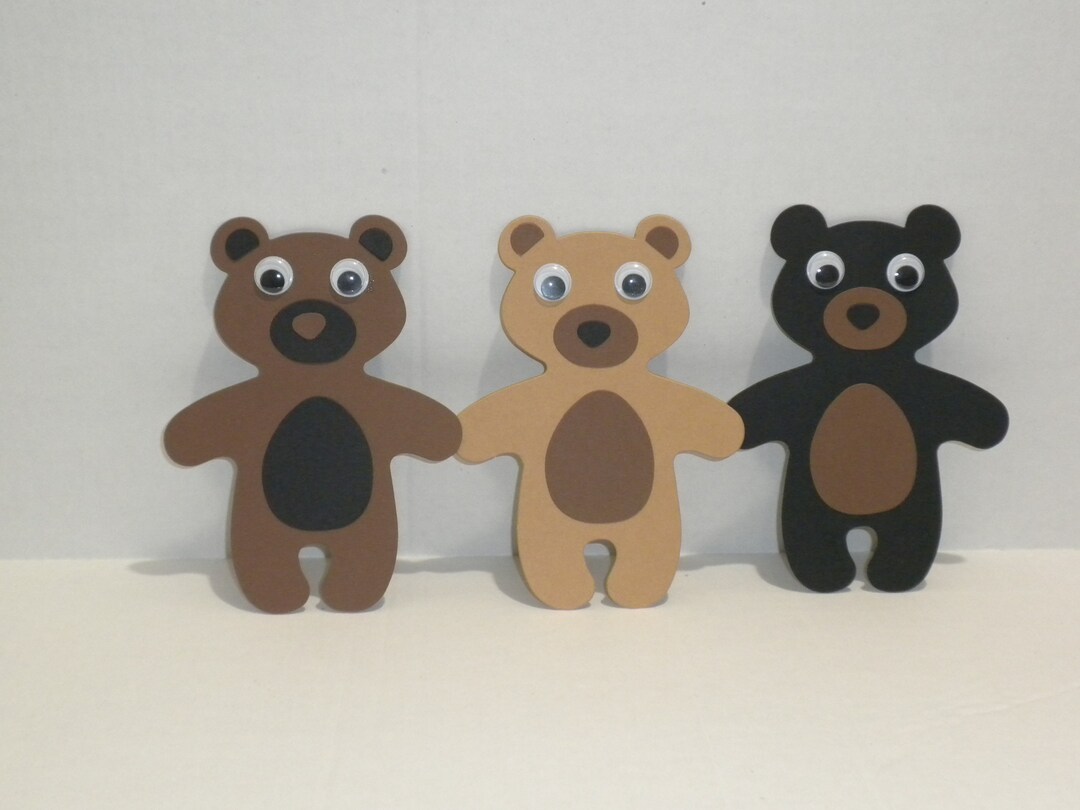 Teddy Bears,bear Die Cuts, Die Cut Bears, Bear Embellishment, Die Cut ...