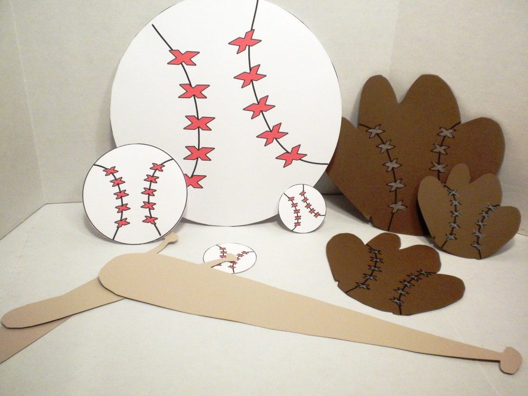 Baseball Theme Die Cut (48 Pcs)-die Cuts, Baseballs, Bats, Baseball ...