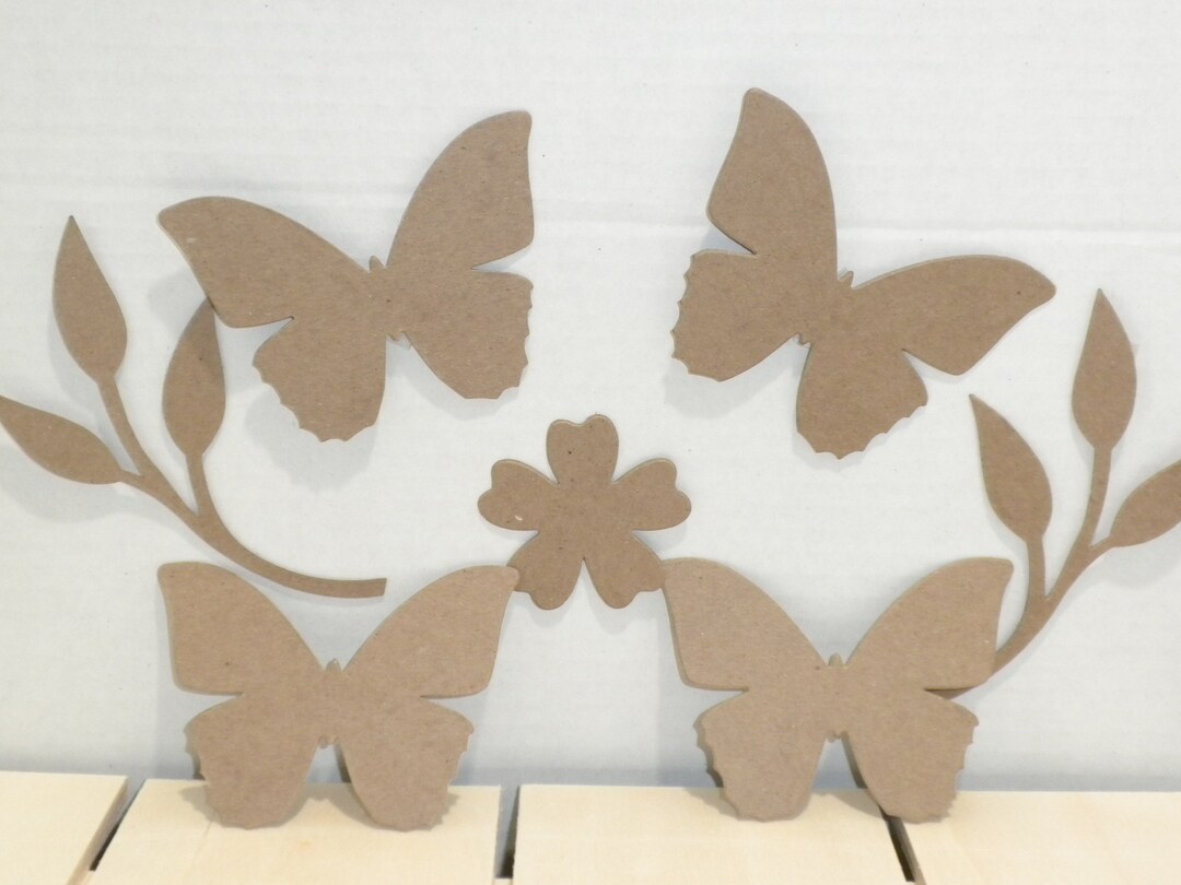 Chipboard Butterfly Die Cut, Flower Die Cut, Flowers, Butterflies ...
