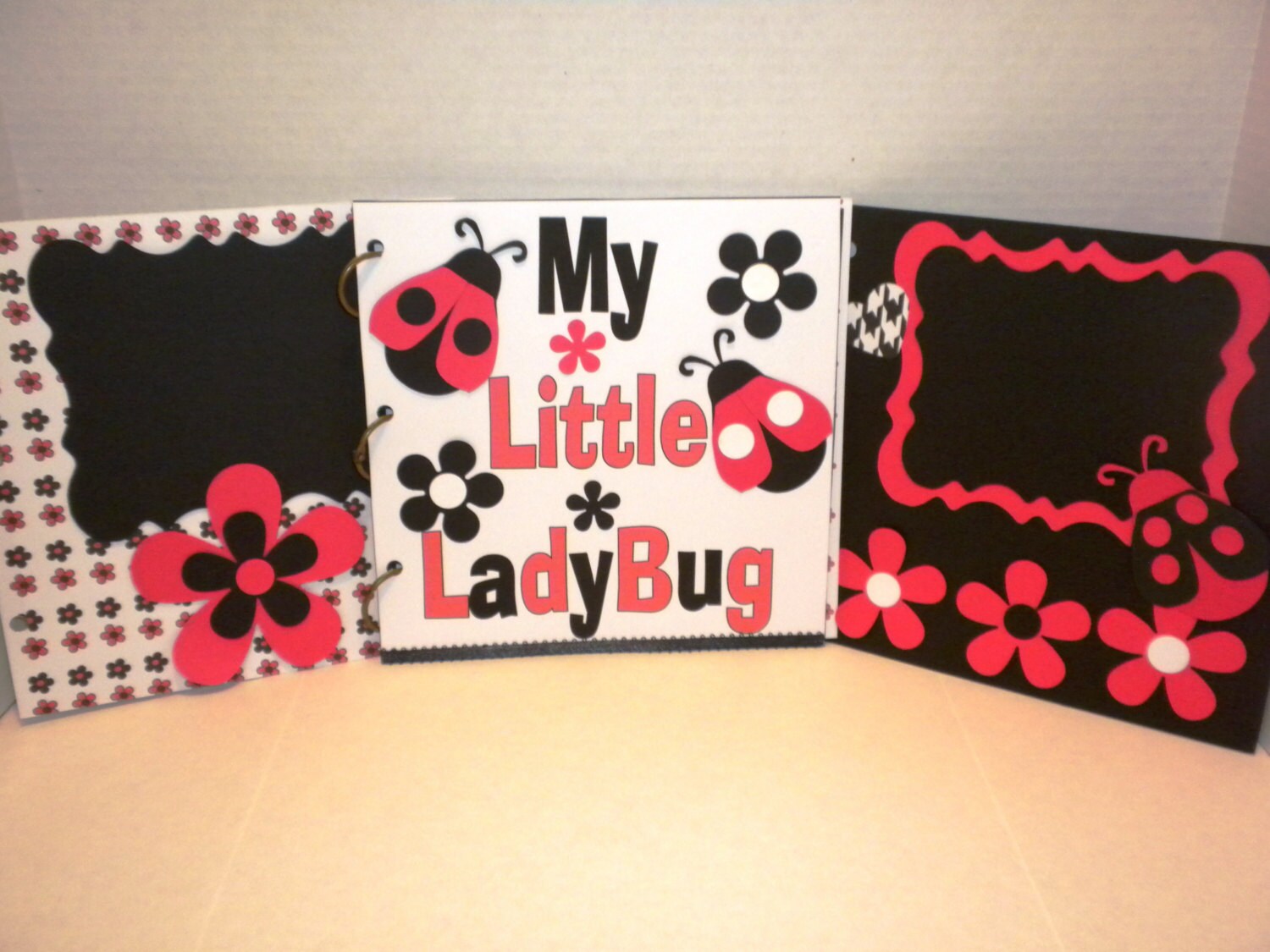 8 X 8 Ladybug Scrapbook Album-ladybug Album, Handmade Scrapbook Pages ...
