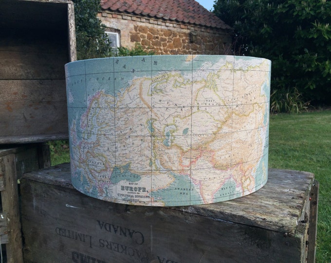Rustic World Map Lampshade - Etsy