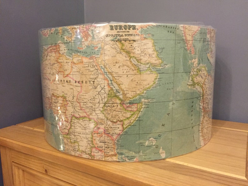 Rustic World Map Lampshade - Etsy