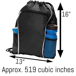 Personalized Track & Field Drawstring Cinch Bag - Custom Sport Backpack ...