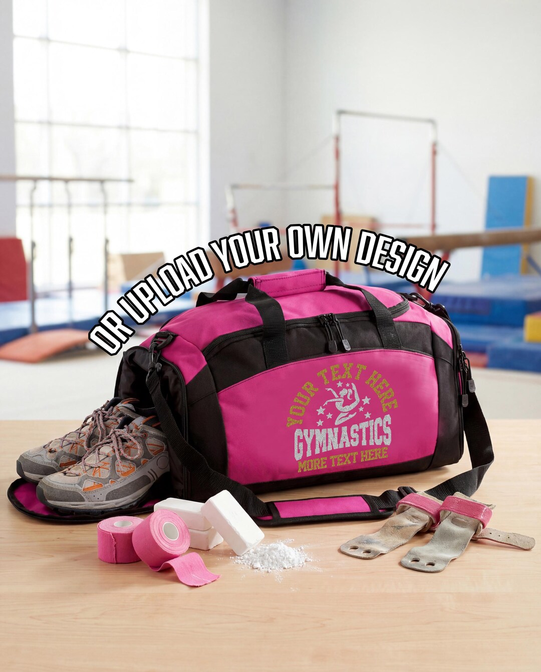 Personalized Gymnastics Duffel Bag – Custom Name Gymnast Bag for Girls ...