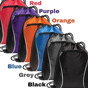 Personalized Track & Field Drawstring Cinch Bag - Custom Sport Backpack ...