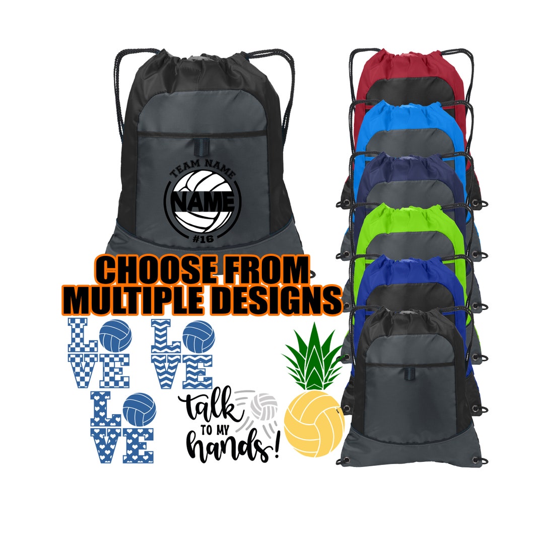 Personalized Volleyball Drawstring Bag - Etsy