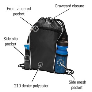 Personalized Track & Field Drawstring Cinch Bag - Custom Sport Backpack ...