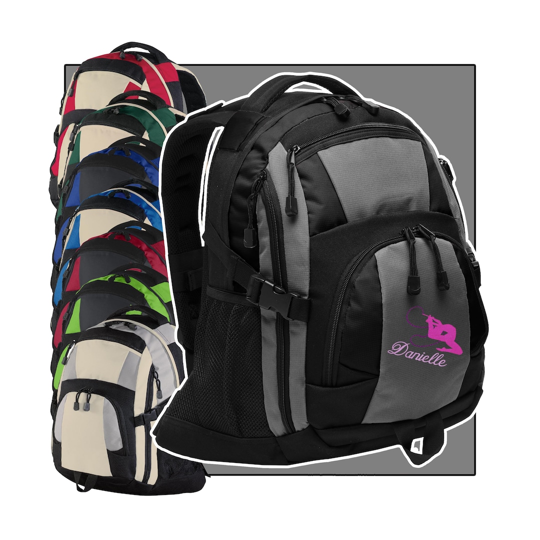 Personalized Gymnastics Backpack for Girls, Custom Name Sports Bag ...