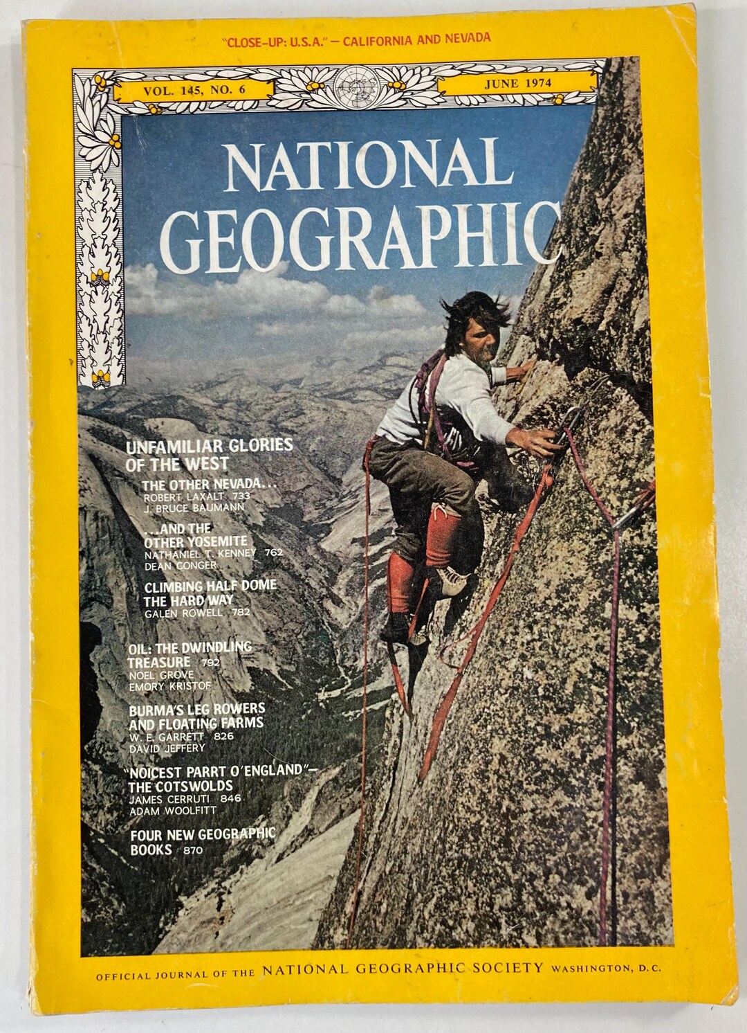 National Geographic June 1974 Magazine Black White Color Paper 1970s ...