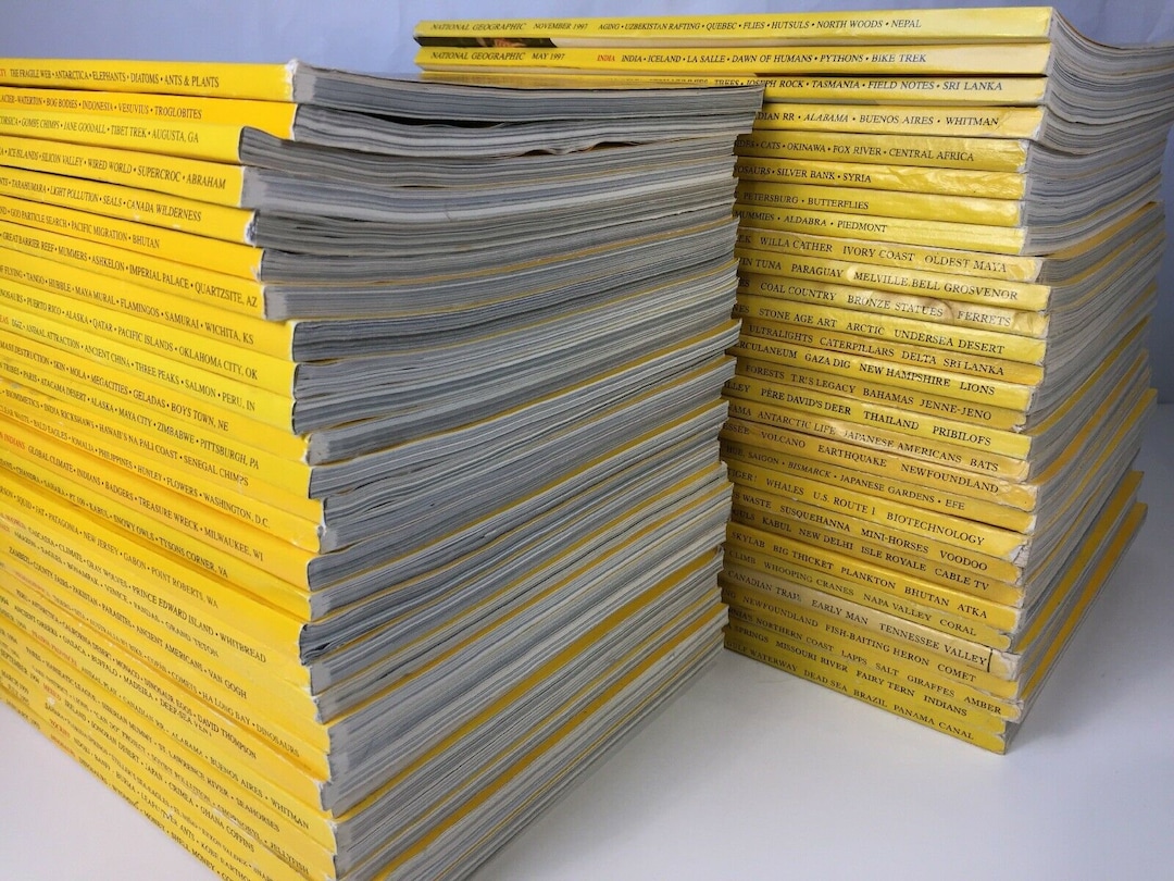 5 National Geographic Magazines Lot Random Pick 1980s - 1990s No ...