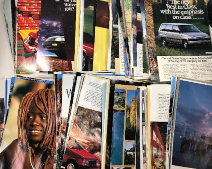 50 National Geographic Magazines Pages Lot Random 1990s Collage Altered ...