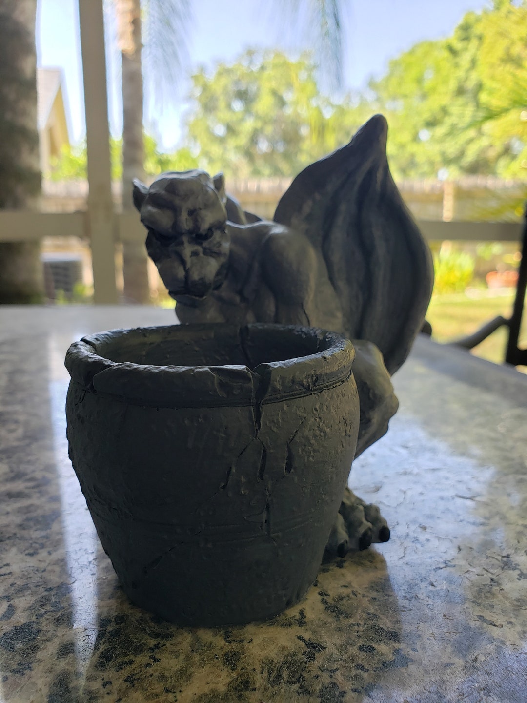 Gargoyle Statue, Candle Holder - Etsy