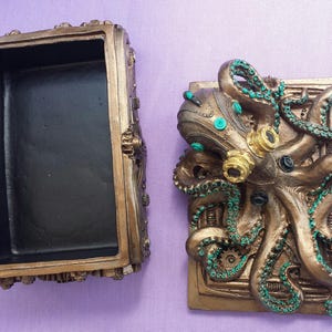 STEAMPUNK Octopus Treasure Box, Trinket Box, Jewelery Box - Etsy