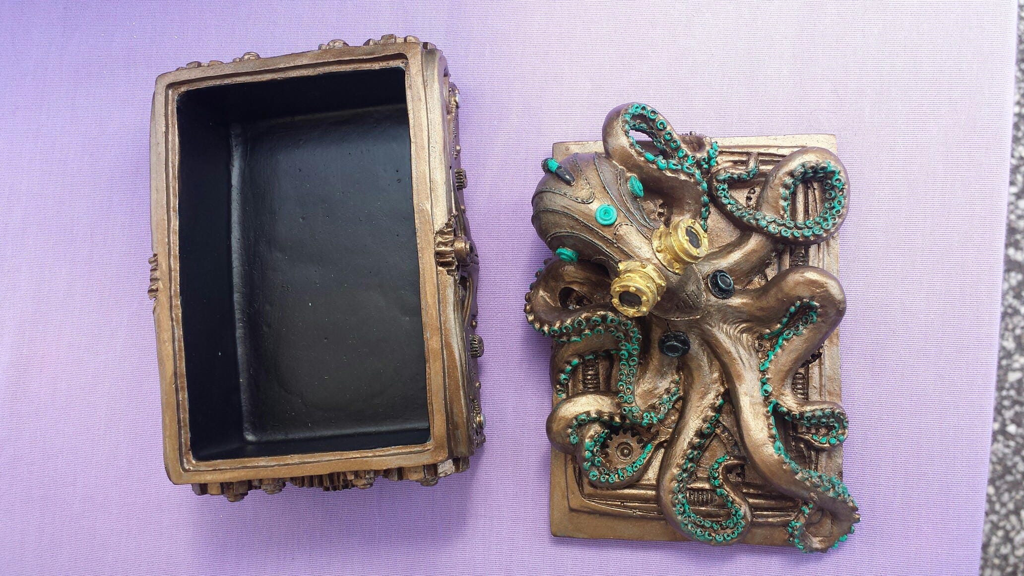 STEAMPUNK Octopus Treasure Box Trinket Box Jewelery Box - Etsy