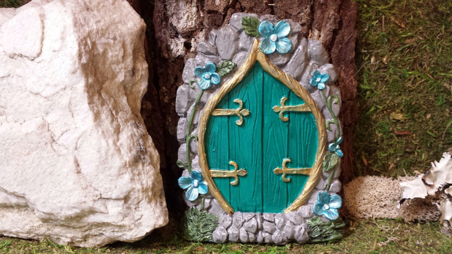 Hand-painted Fairy Garden Door, Medieval Resin Gnome Elf Door - Etsy