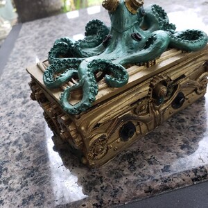 STEAMPUNK Octopus Treasure Box, Trinket Box, Jewelery Box - Etsy