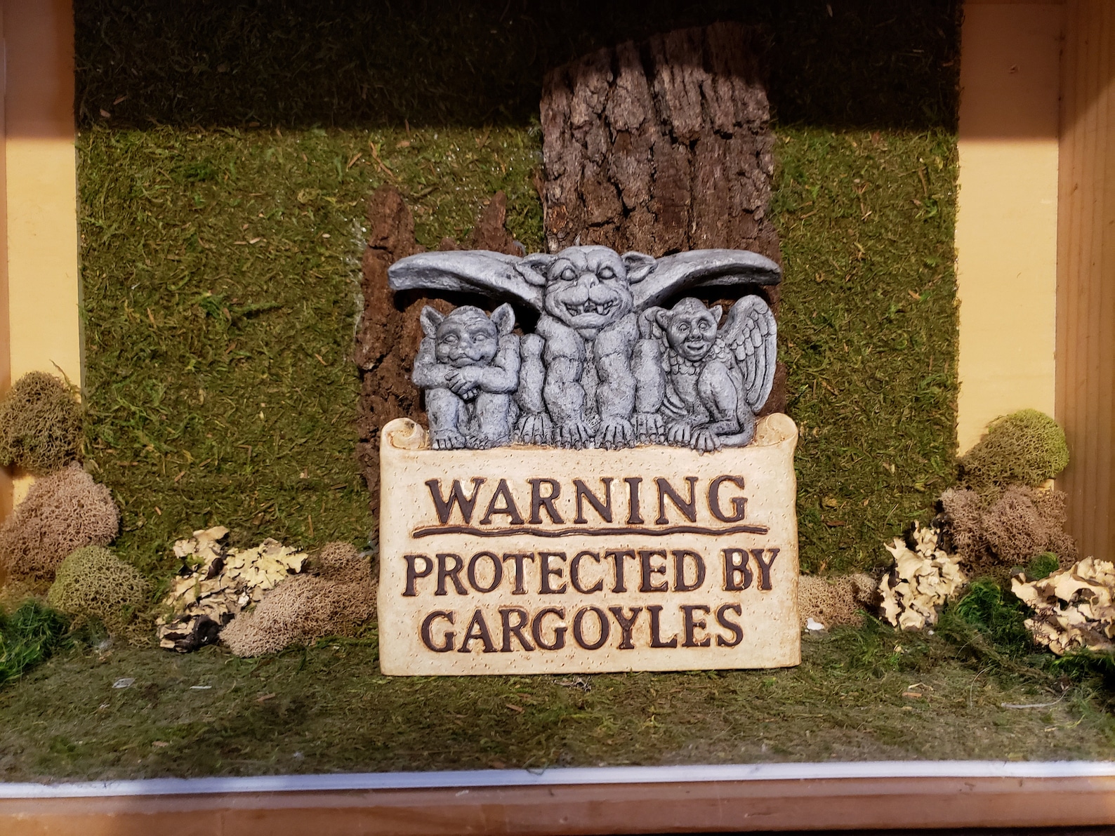 Gargoyle Wall Plaque "warning Protected by Gargoyles" - Etsy