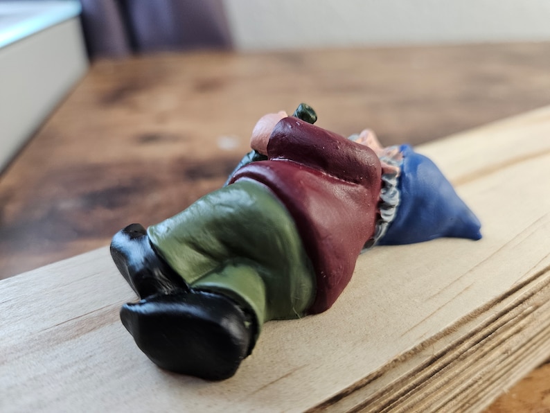 Gnome Statue, Passed Out Gnome, Drunk Gnome, Drinking Gnome, Mini ...
