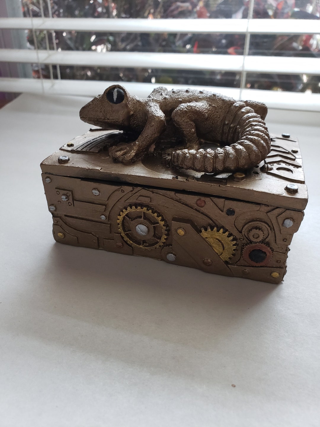 STEAMPUNK Gecko Treasure Box, Trinket Box, Jewelery Box - Etsy