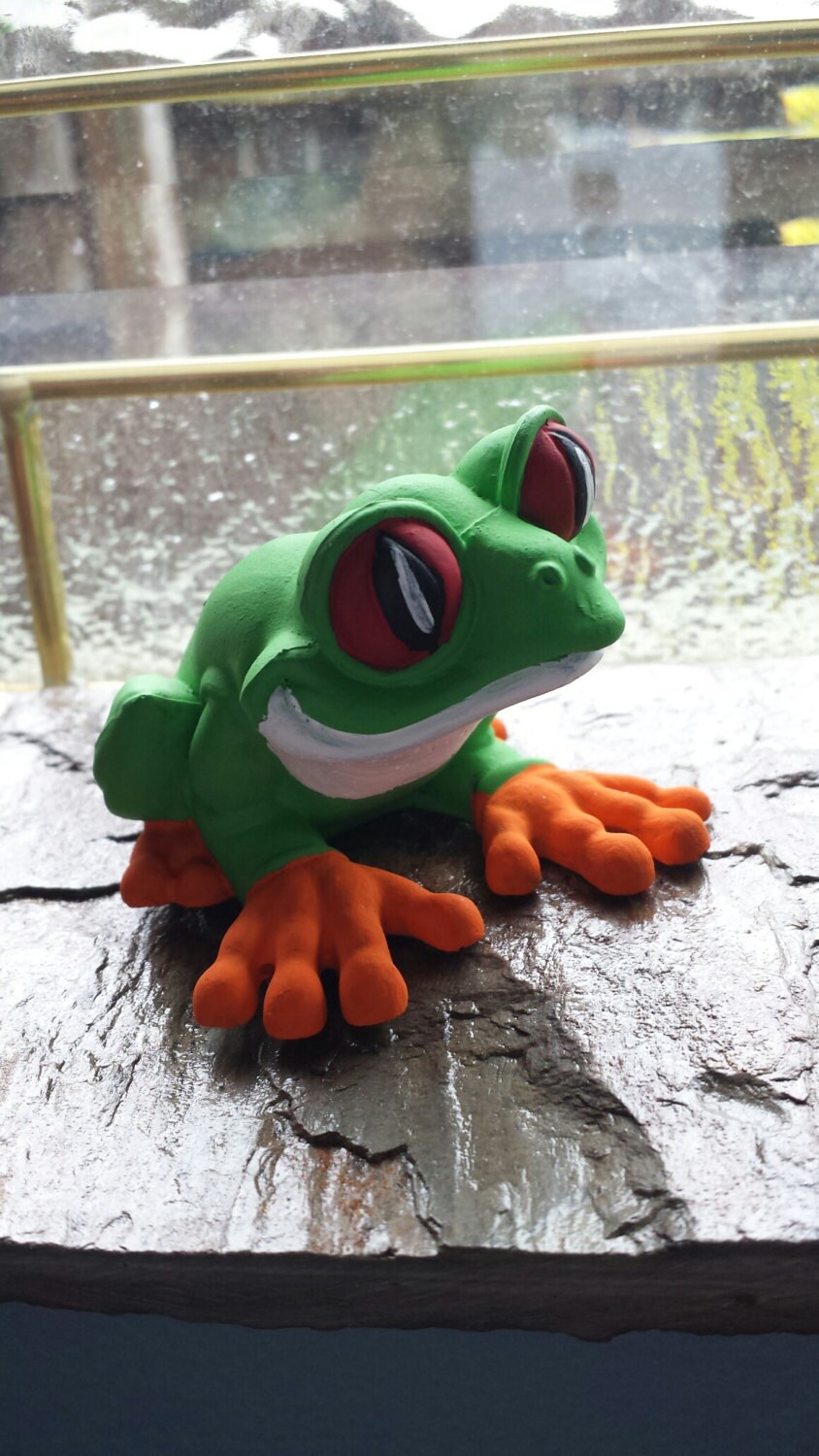 Tree Frog Figurine, Garden Decoration, Tree Frog Statue - Etsy