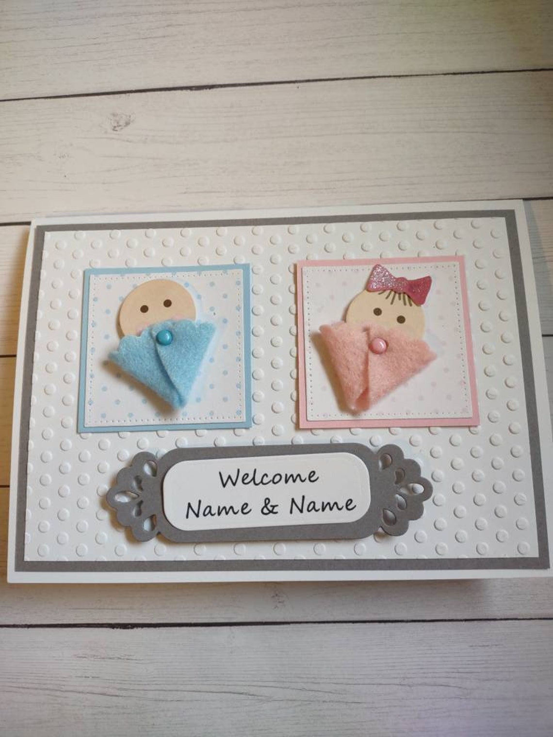 Welcome Baby Twins 1 Girl and 1 Boy 2 Girls or 2 Boys Your - Etsy