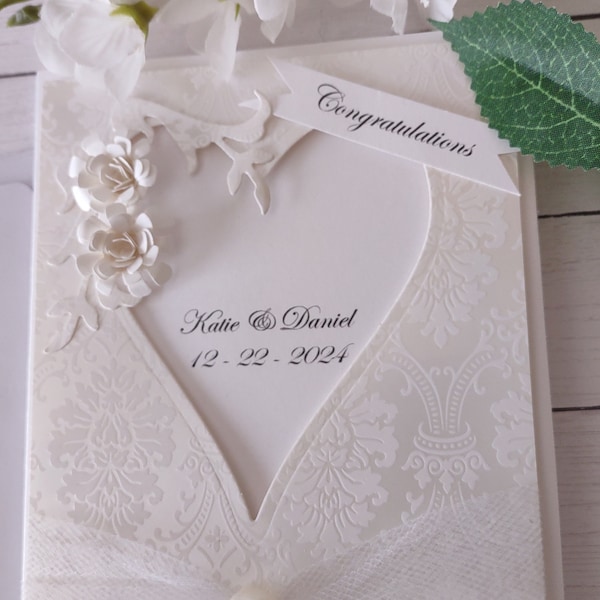 Elegant Wedding Card - Etsy
