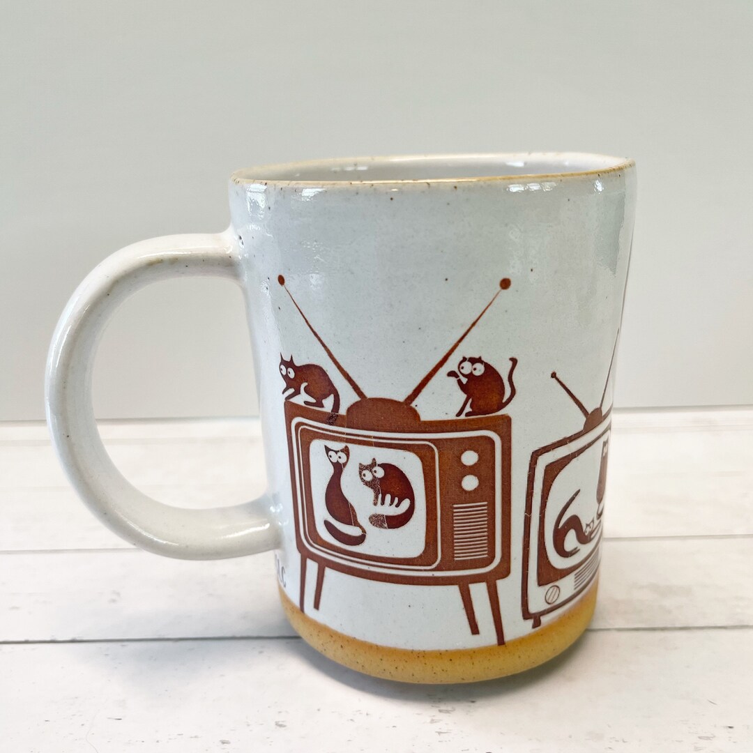Cat TV Mug - Etsy