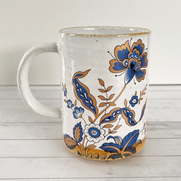 Blue and Gold Mug - Etsy