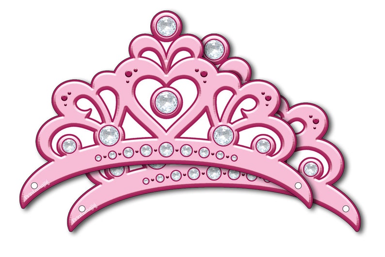 Pink Princess Crown (instant Download) - Etsy