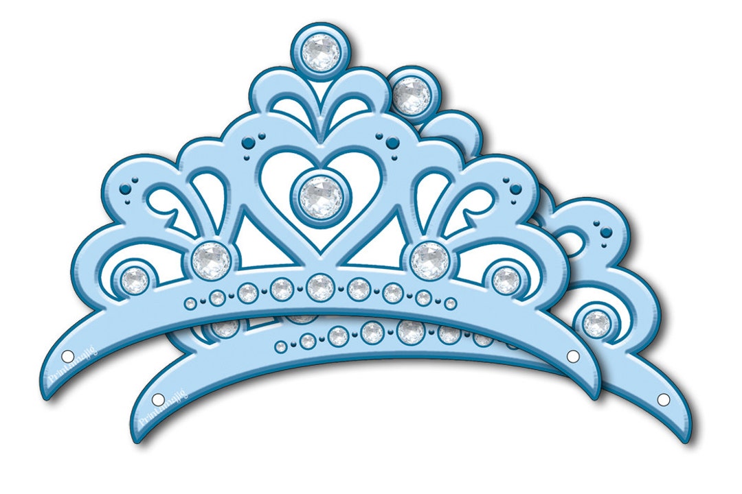 Blue Princess Crown (instant Download) - Etsy