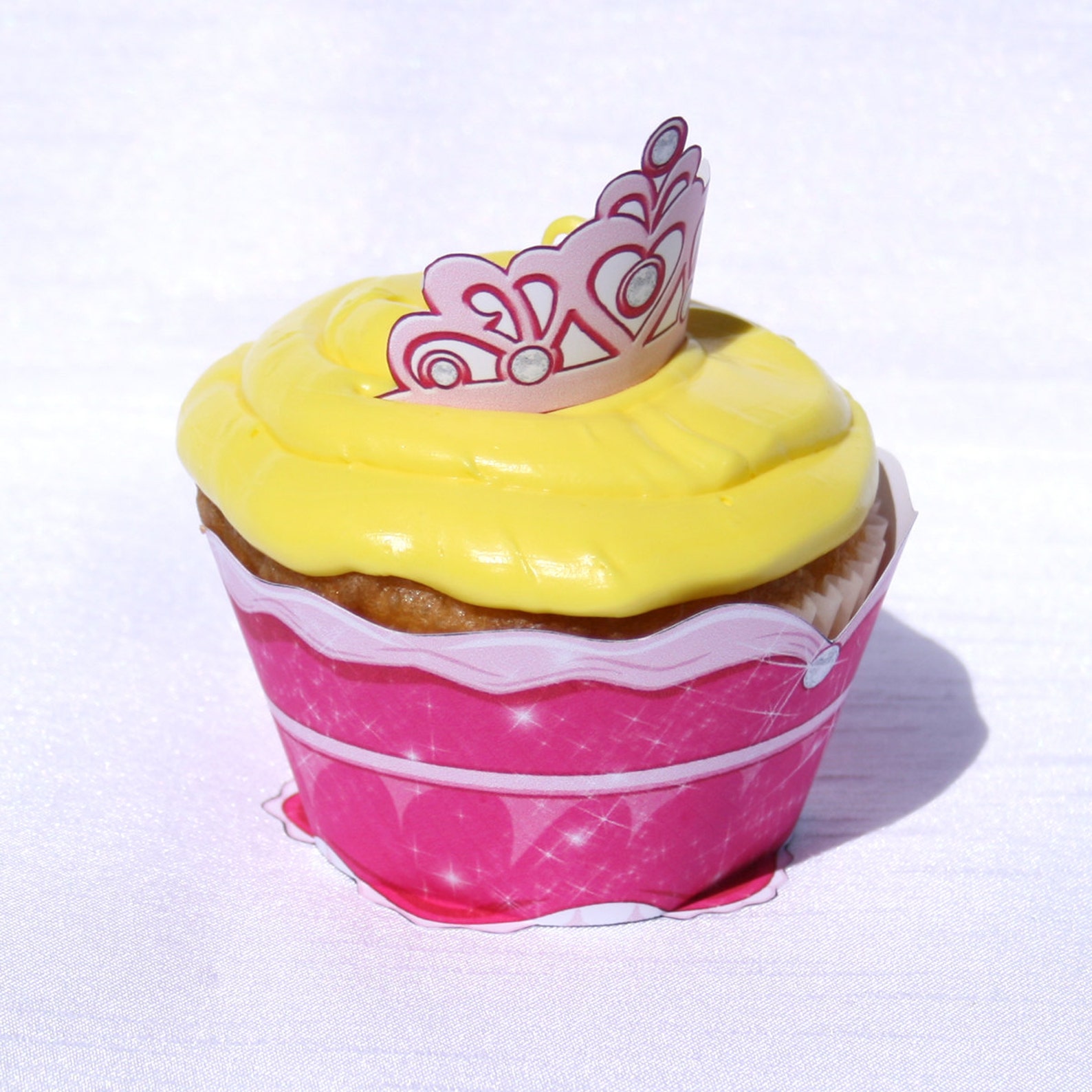 Pink Princess Cupcake Wrapper instant Download - Etsy
