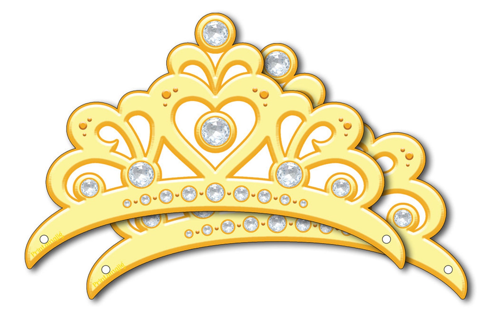 Yellow Princess Crown instant Download - Etsy