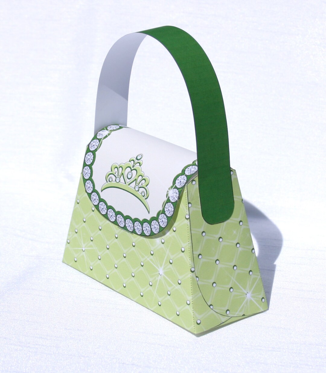 Green Princess Purse Box (instant Download) - Etsy