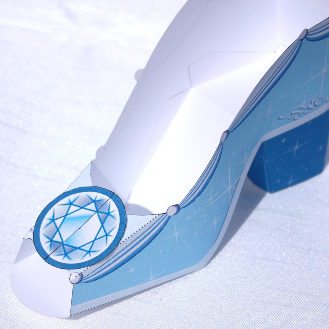 Blue Princess Shoe Treat Box instant Download | Etsy