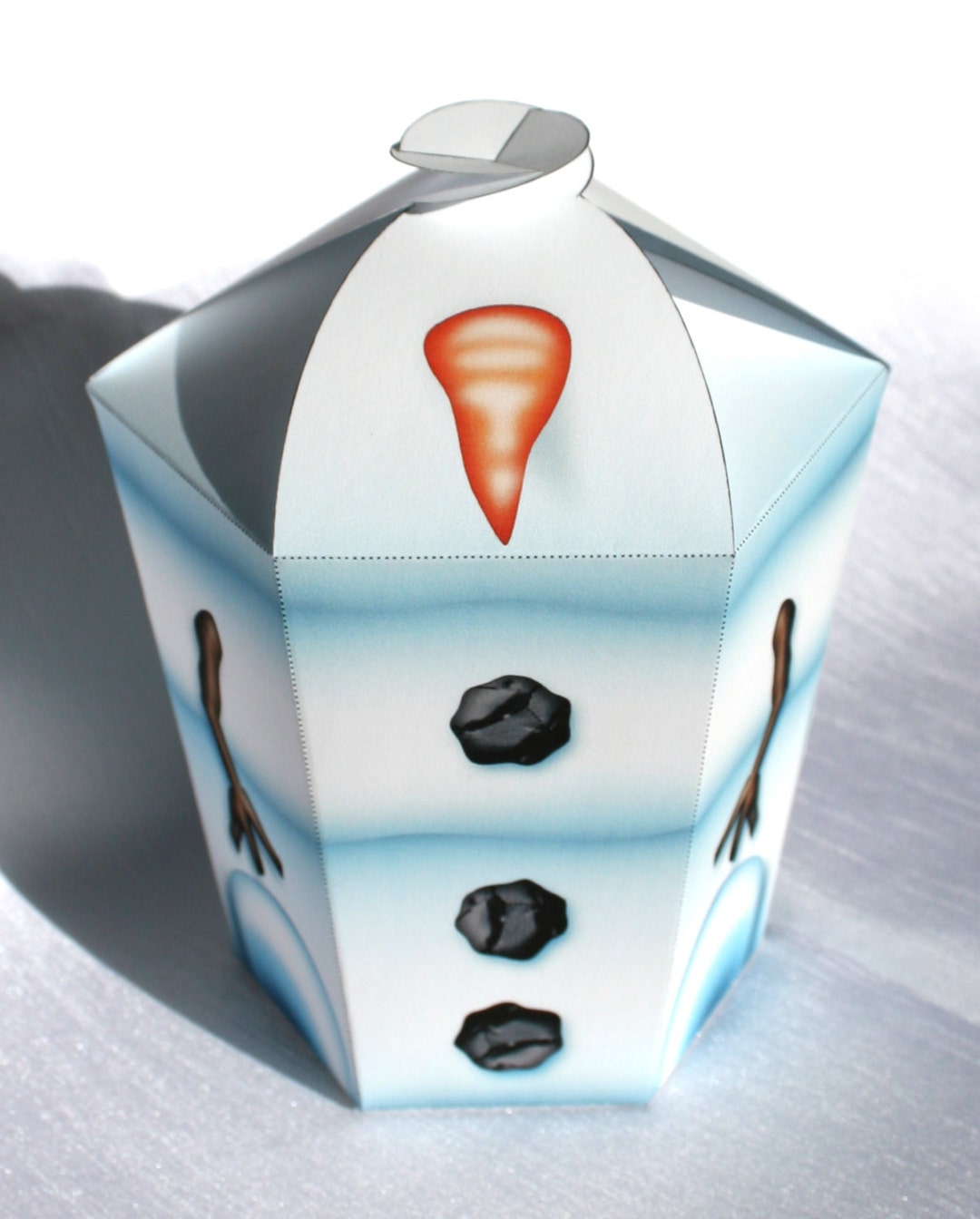 Large Snowman Gift Box (instant Download) - Etsy