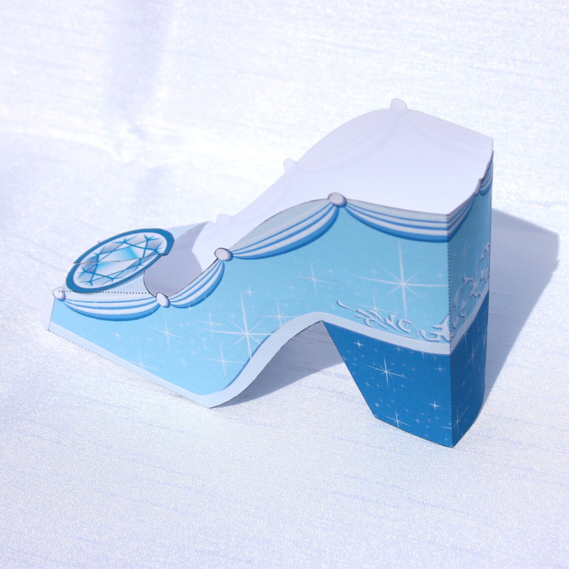 Blue Princess Shoe Treat Box instant Download | Etsy