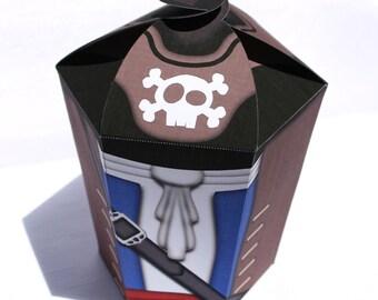 Small Pirate Treat Box instant Download | Etsy